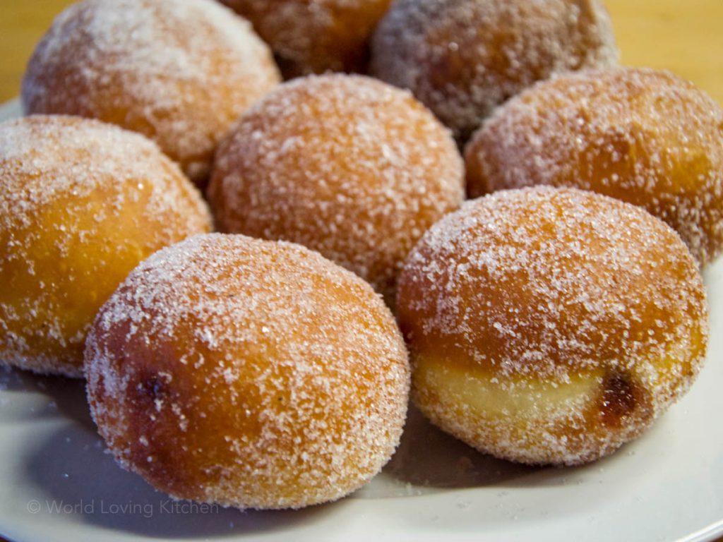 German Donuts filled with Strawberry Jam | ‘Berliner’ – World Loving ...