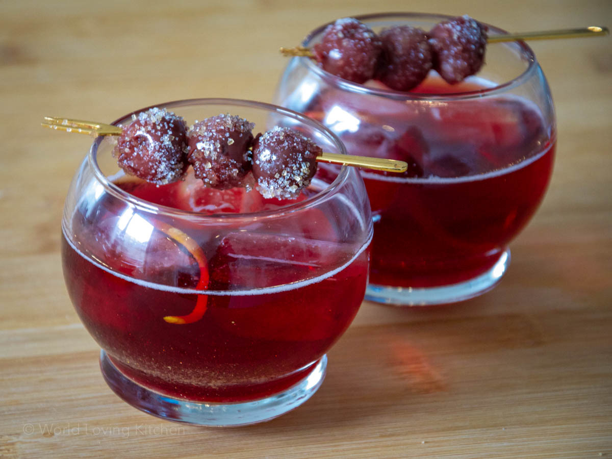 Cherry-Orange Gin Cocktail | Vampire’s Kiss – World Loving Kitchen