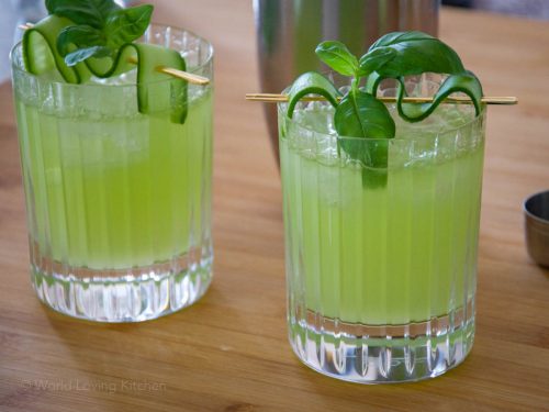 Elderflower Vodka Tonic with Cucumber & Basil – World Loving Kitchen