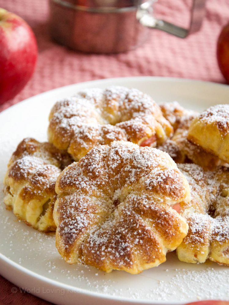 Cinnamon Sugar Apple Rings Wrapped in Puff Pastry – World Loving Kitchen