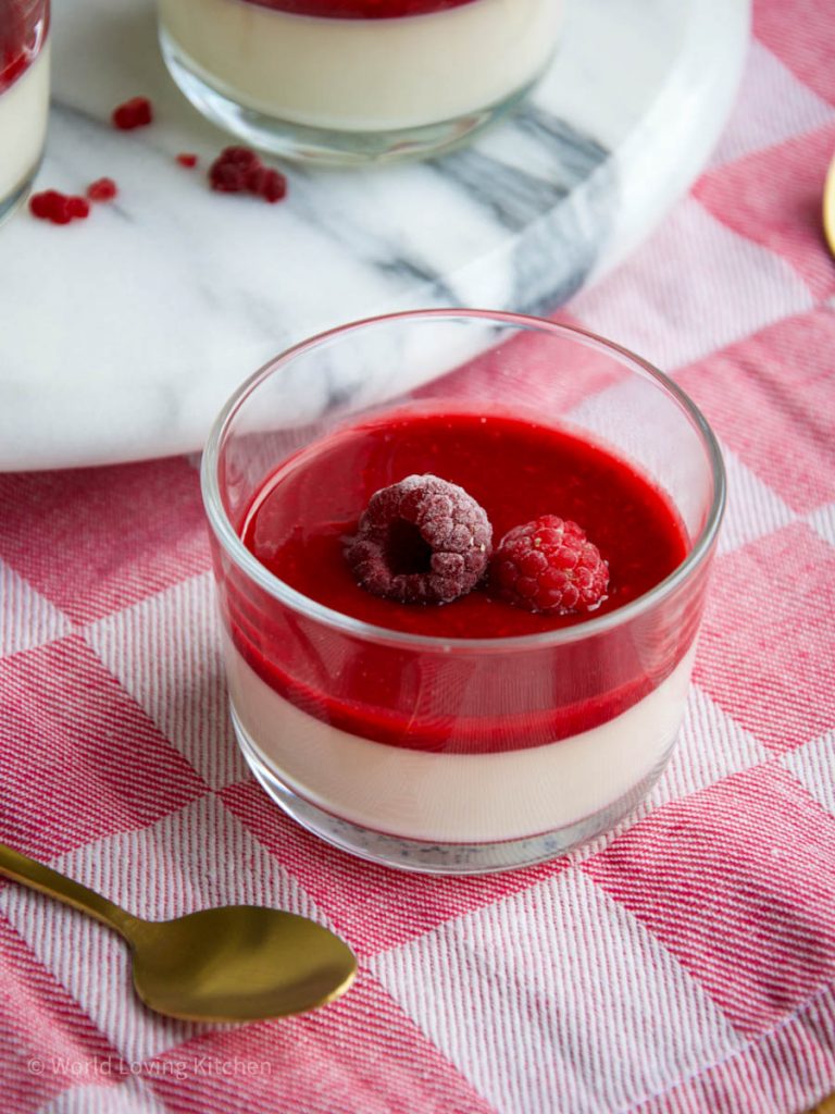 Panna Cotta with Raspberry Sauce – World Loving Kitchen