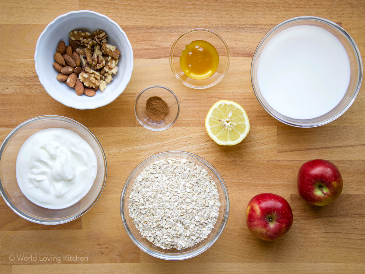 Classic Bircher Muesli – Swiss Oatmeal with Apples & Nuts – World ...